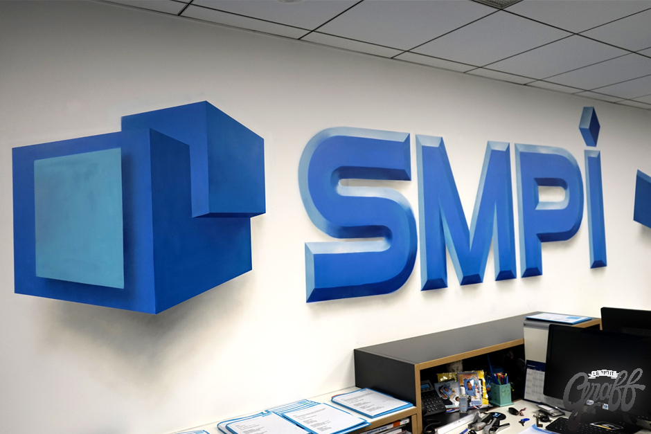 Décoration graffiti pour l'entreprise SMPI Embelissement